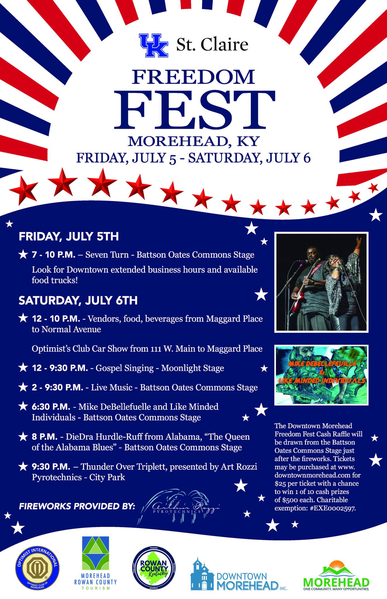 Annual Freedom Fest event will be July 5-6, 2024 - City of Morehead, KY
